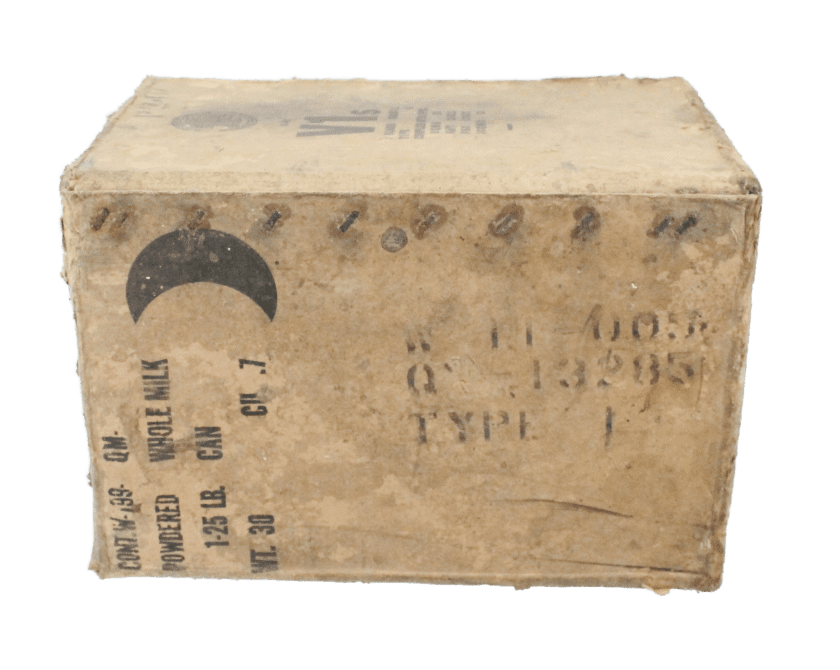 US "Whole Milk" ration box - Military Classic Memorabilia
