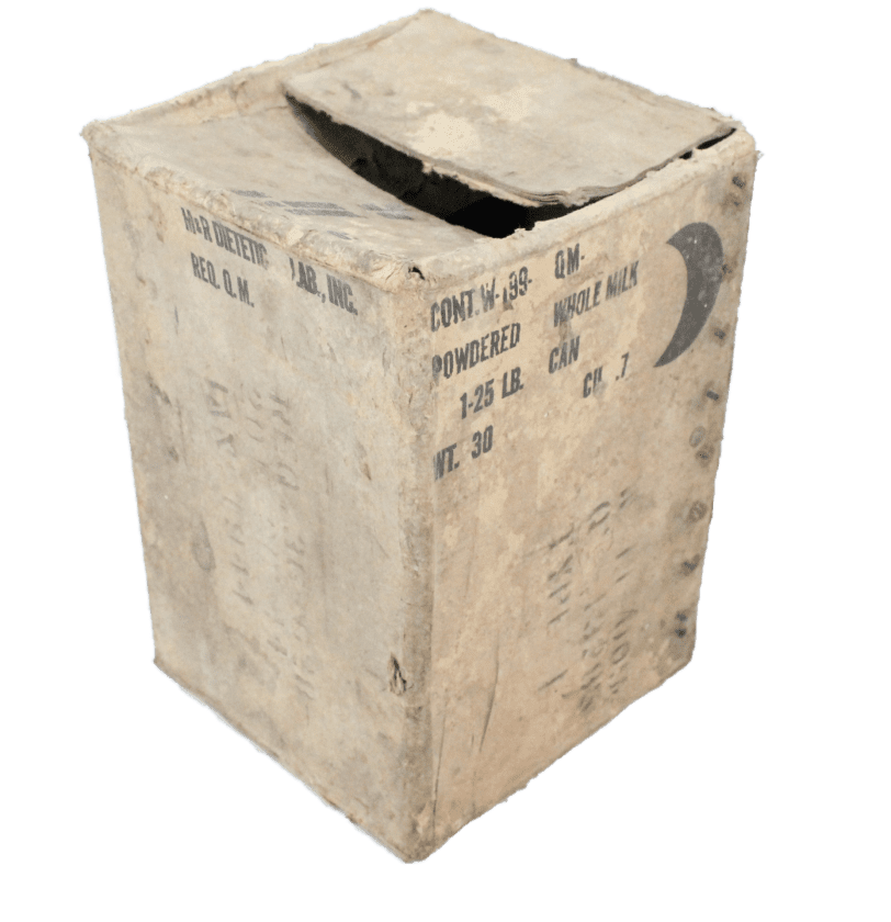 US "Whole Milk" ration box - Military Classic Memorabilia