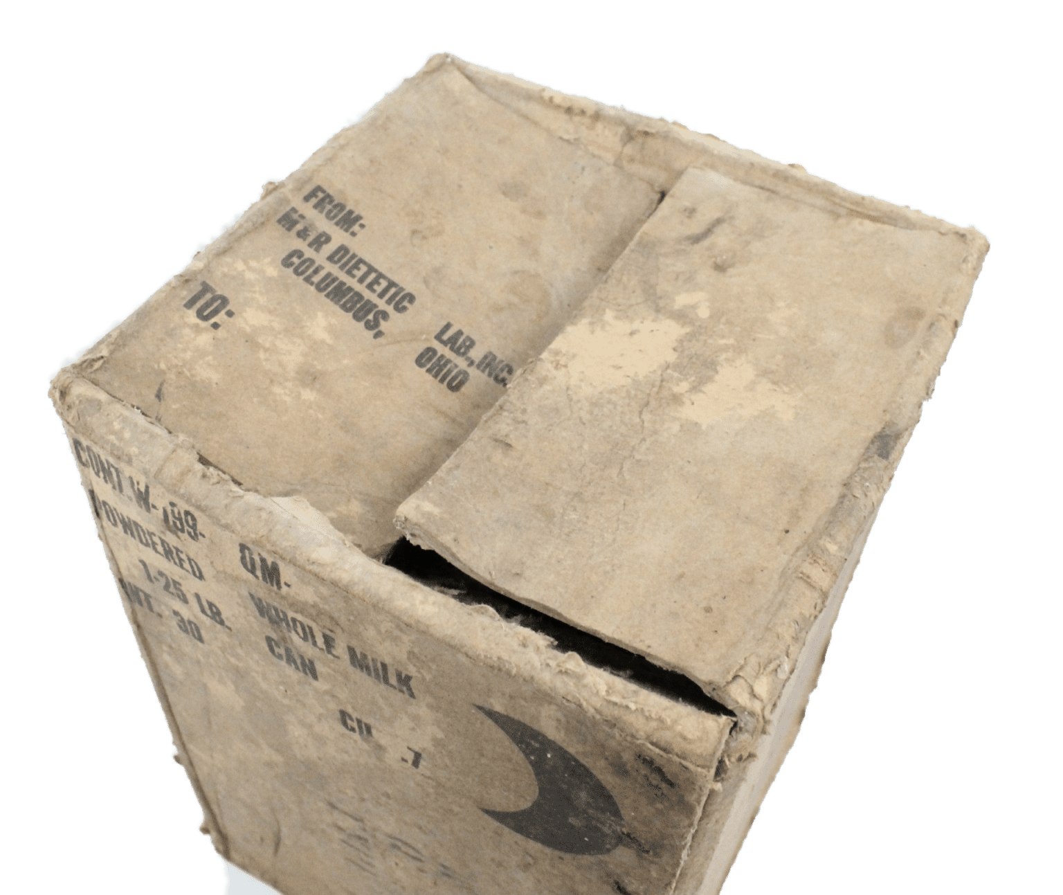 US "Whole Milk" ration box - Military Classic Memorabilia