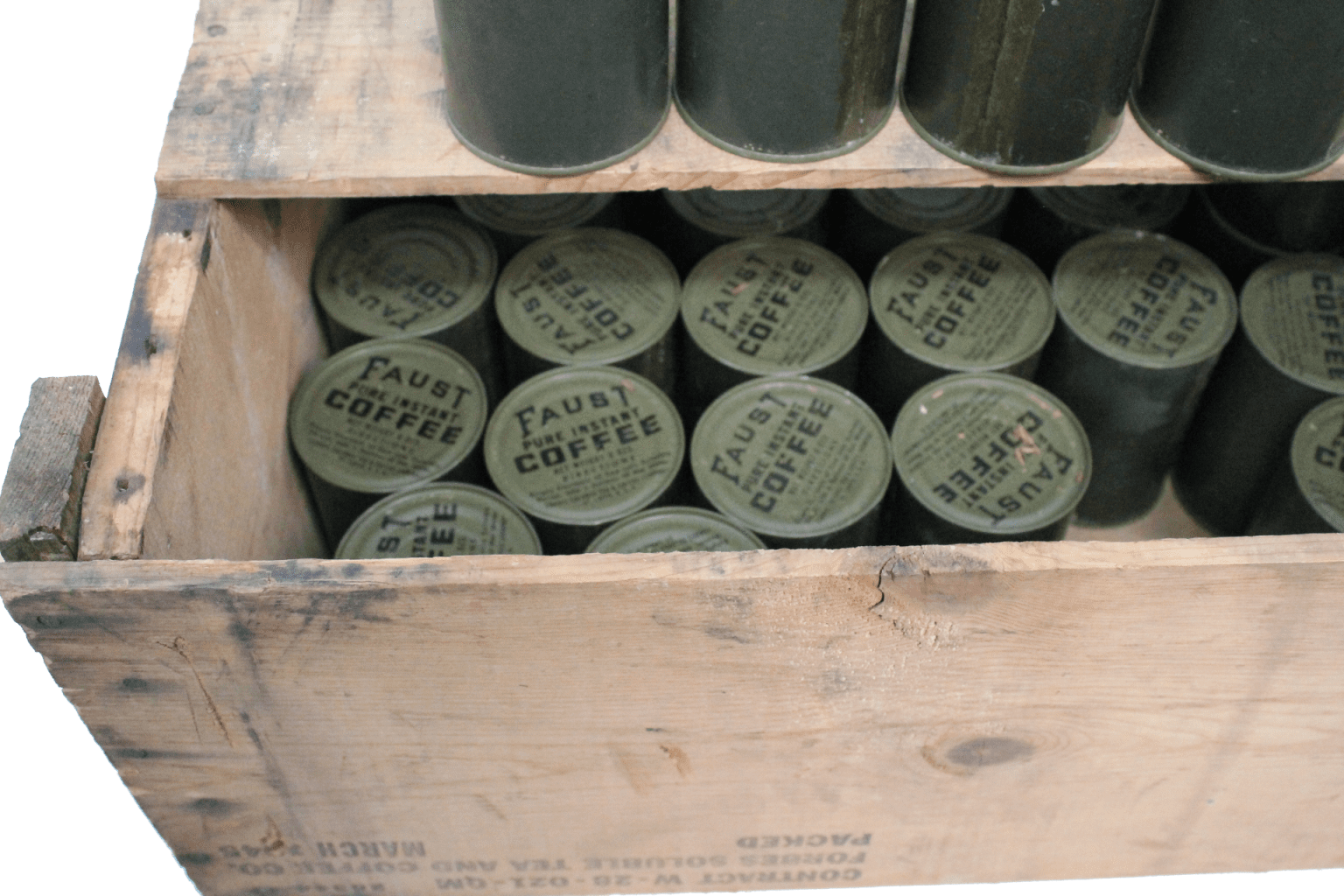 FAUST COFFEE CAN - Military Classic Memorabilia