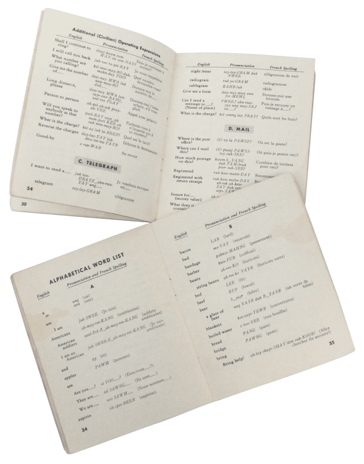2 BOOKLETS FRENCH BOOK 1943 - Military Classic Memorabilia