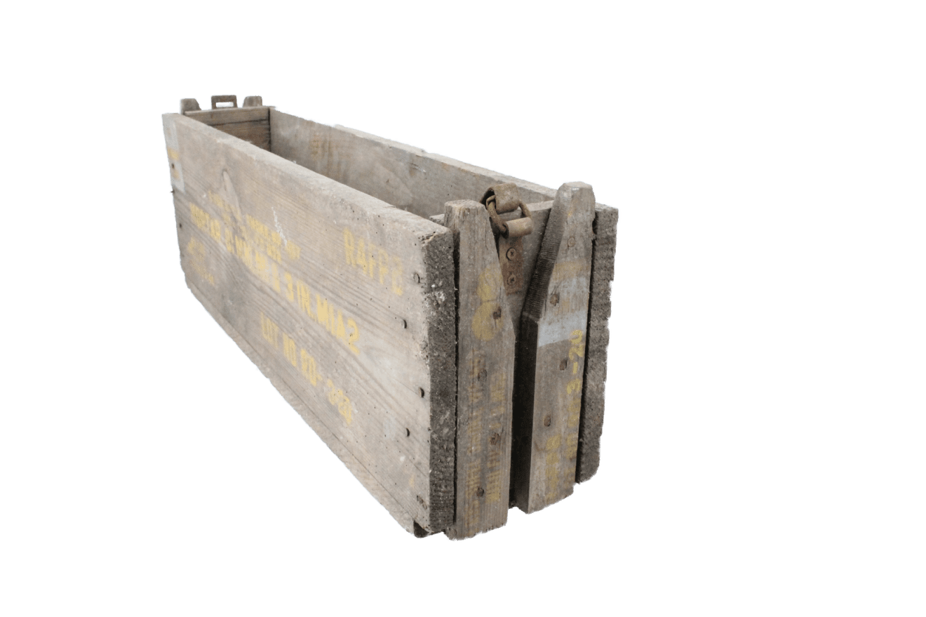 US M1-A2 mortar shell crate - Military Classic Memorabilia