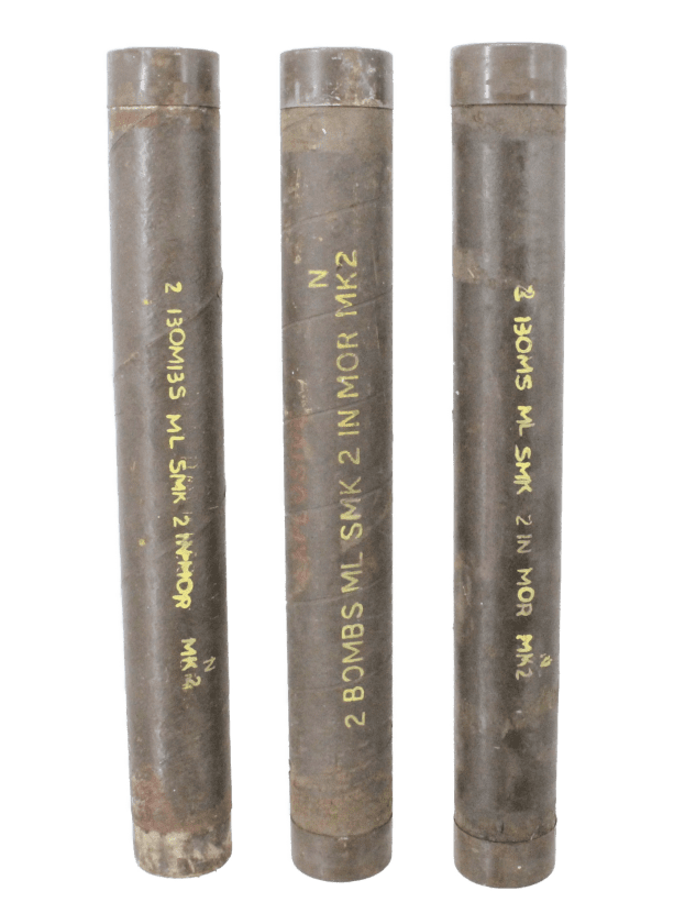 British ML S MK-2 inch mortar shell rack - Military Classic Memorabilia