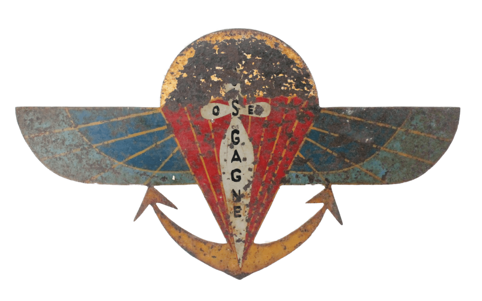large “French SAS” badge in sheet metal - Military Classic Memorabilia
