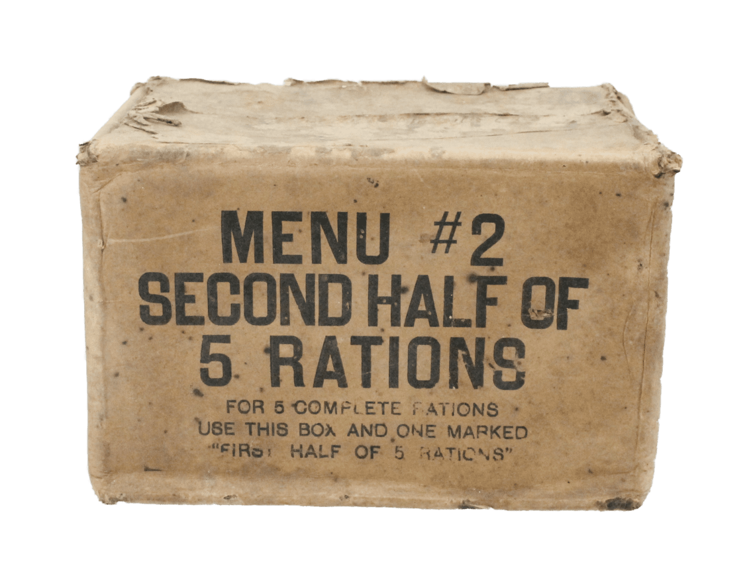 Carton de ration US ARMY, Menu N° 2 - Military Classic Memorabilia