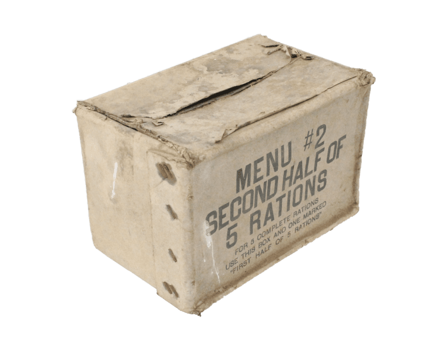 US ARMY ration card, Menu #2 - Military Classic Memorabilia