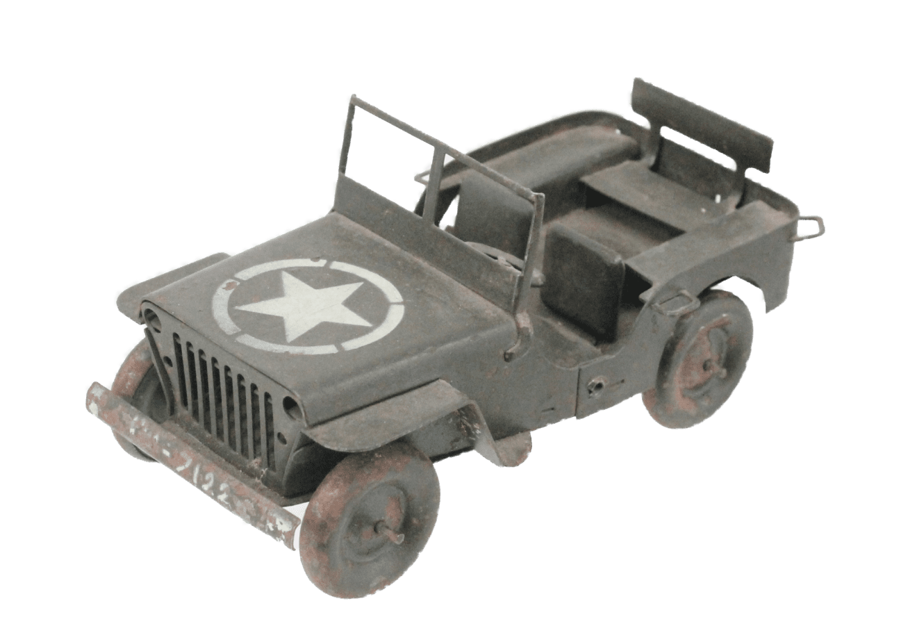 °IIII° Tin Jeep toy - Military Classic Memorabilia