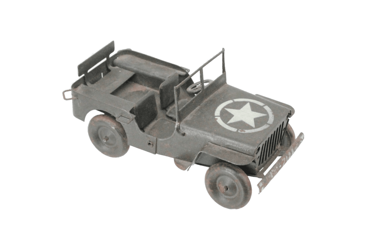 °IIII° Tin Jeep toy - Military Classic Memorabilia