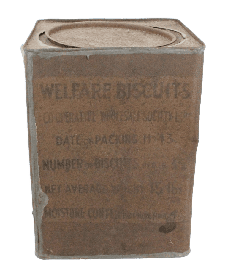 WELFARE BISCUITS BOX BRITISH ARMY - 1943 - Military Classic Memorabilia