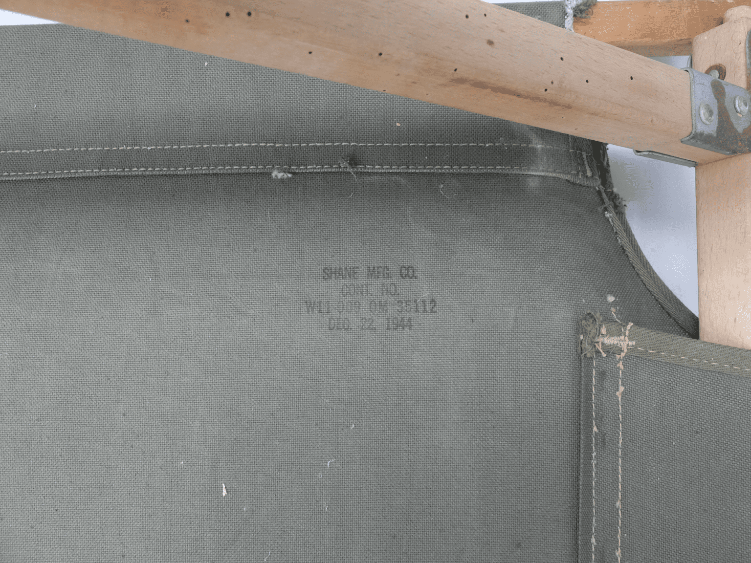 US ARMY- SHANE.MFG folding bed -1944 - Military Classic Memorabilia