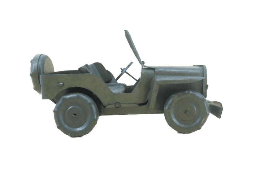 Tin Jeep toy - Military Classic Memorabilia