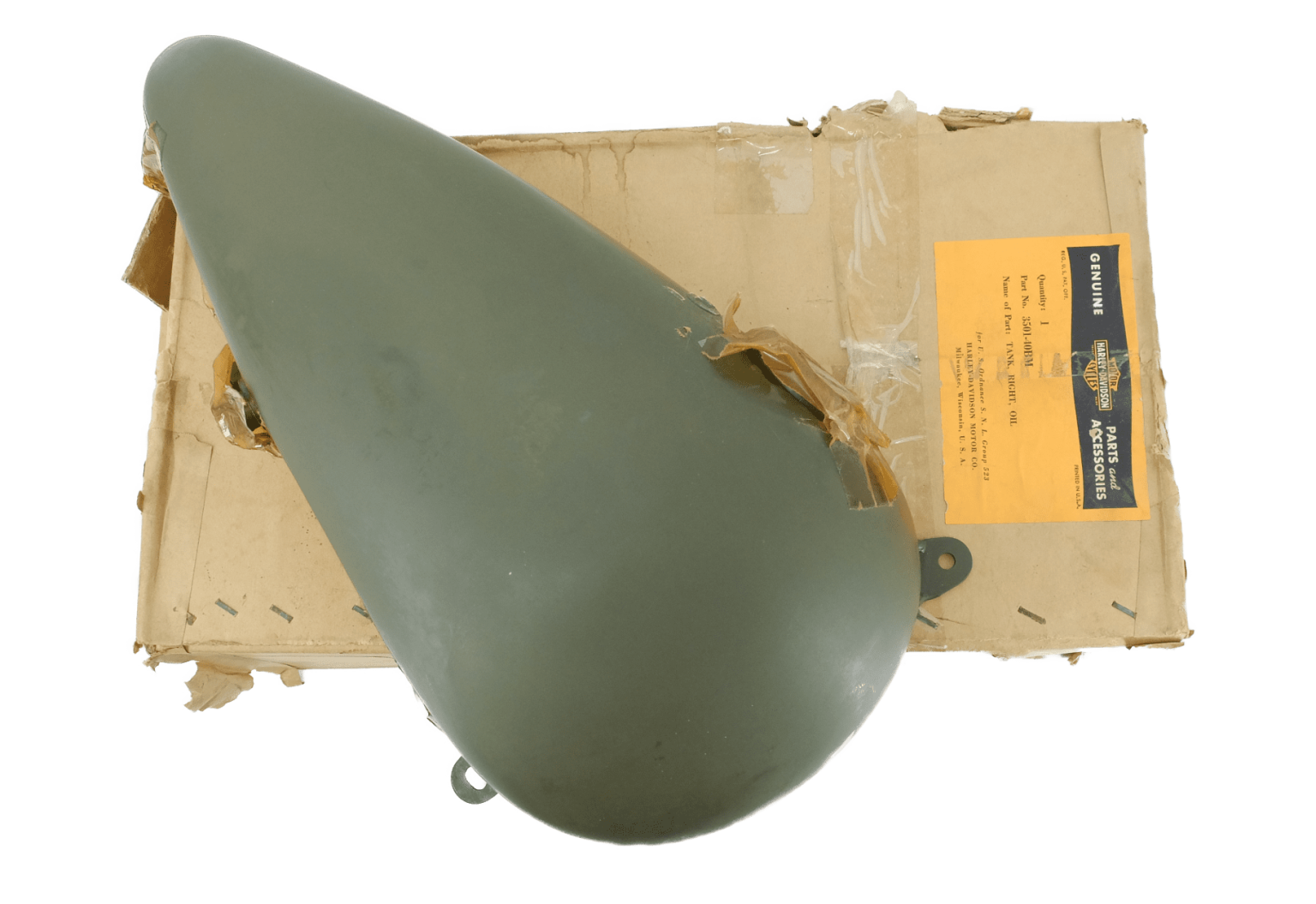 Engine oil tank HARLEY-DAVIDSON WLA - Military Classic Memorabilia