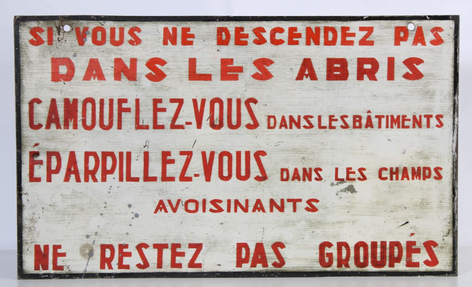 large “passive defense” sign - Military Classic Memorabilia