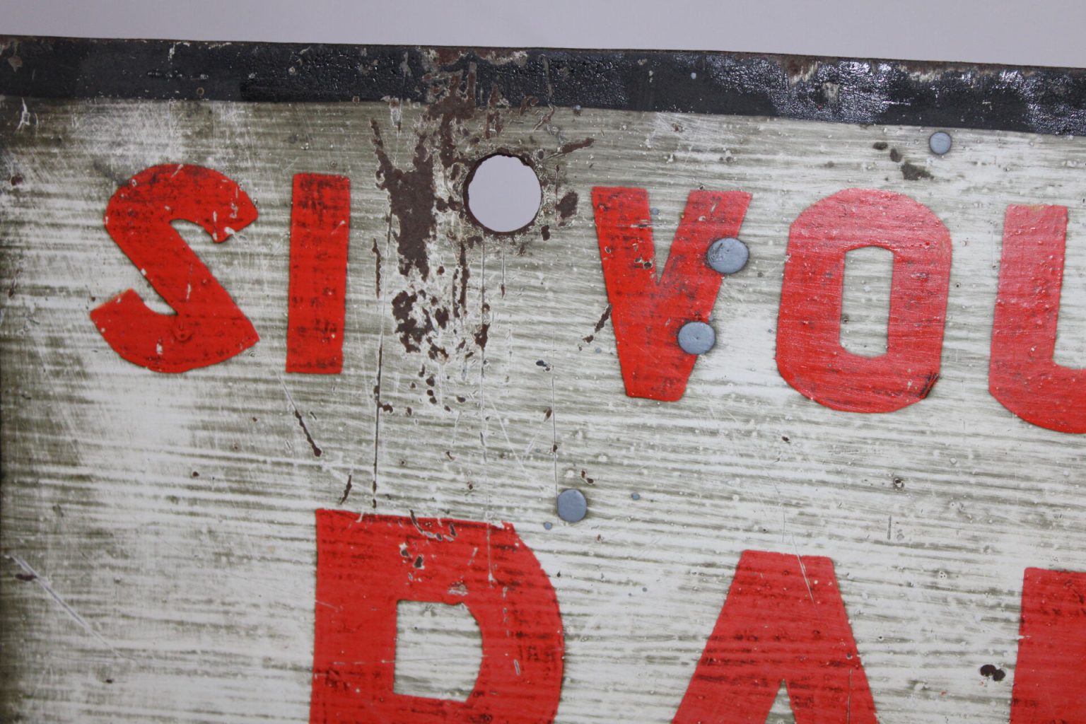 large “passive defense” sign - Military Classic Memorabilia