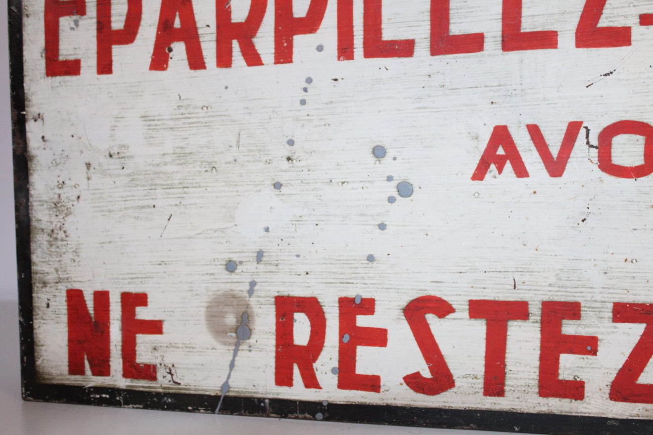 large “passive defense” sign - Military Classic Memorabilia