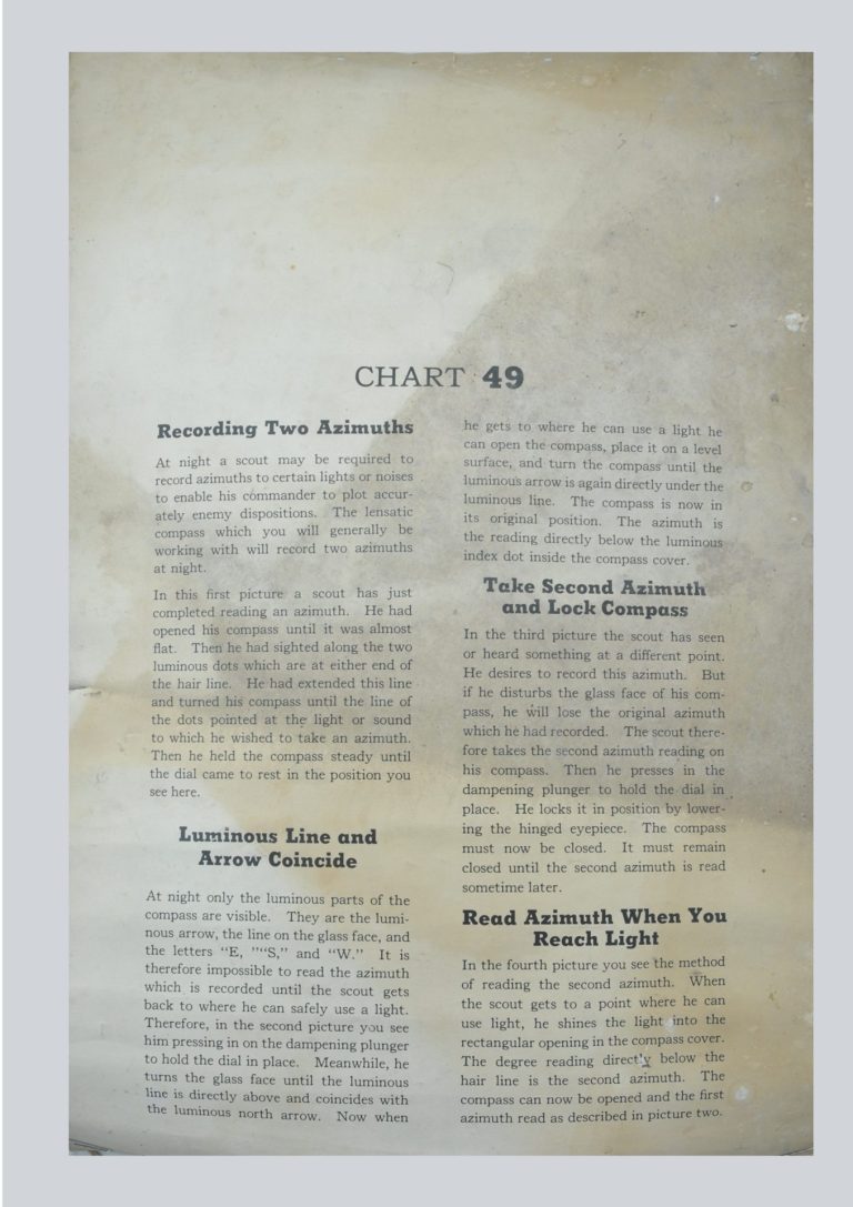 large "chart 49"-US ARMY training poster - Military Classic Memorabilia