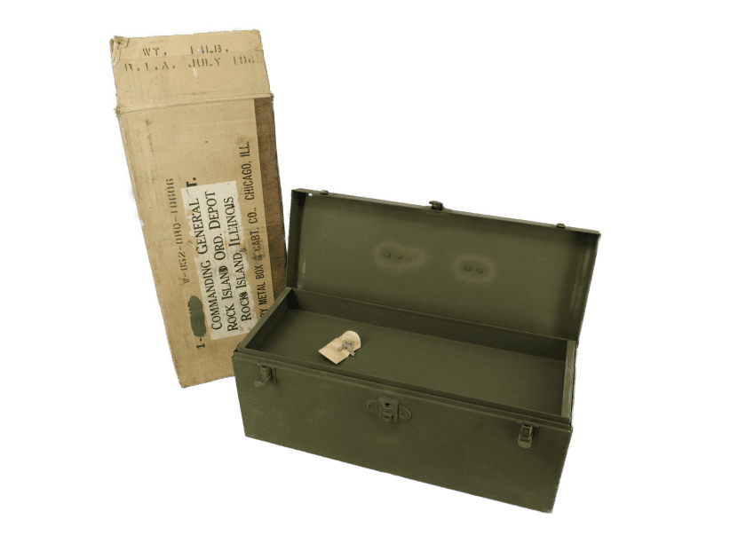 Mint US M6 Chest Steel tool box - 1942 - Military Classic Memorabilia
