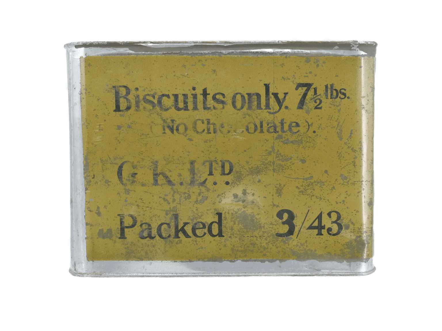 BRITISH ARMY COOKIE BOX -1943 - Military Classic Memorabilia