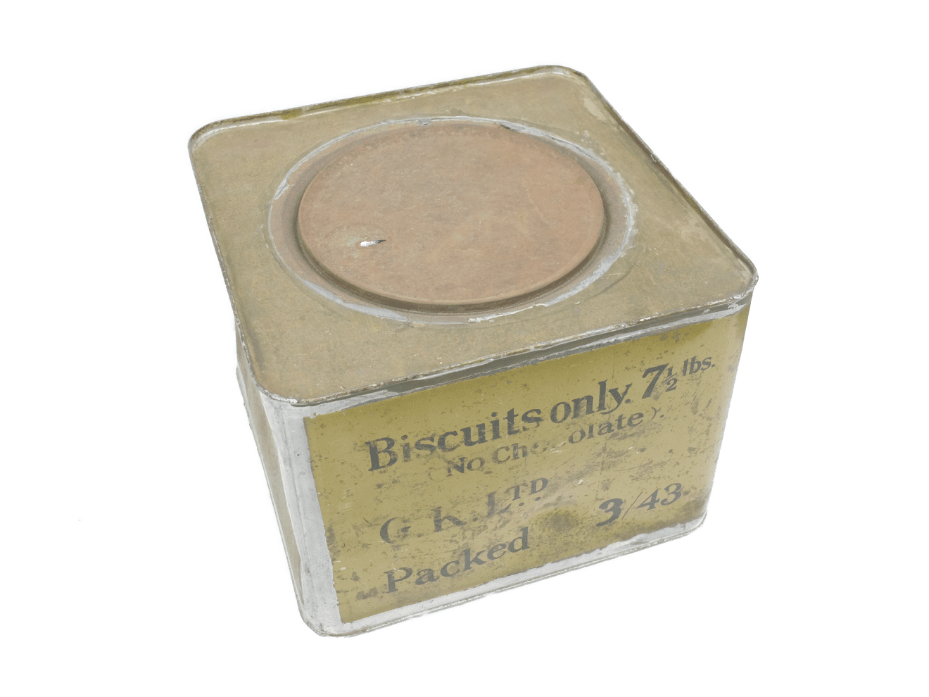 BRITISH ARMY COOKIE BOX -1943 - Military Classic Memorabilia