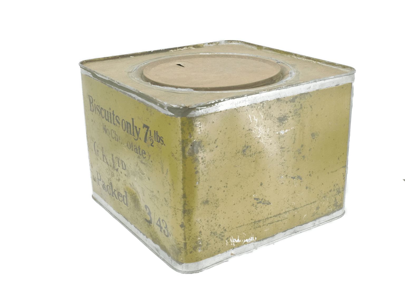 BRITISH ARMY COOKIE BOX -1943 - Military Classic Memorabilia