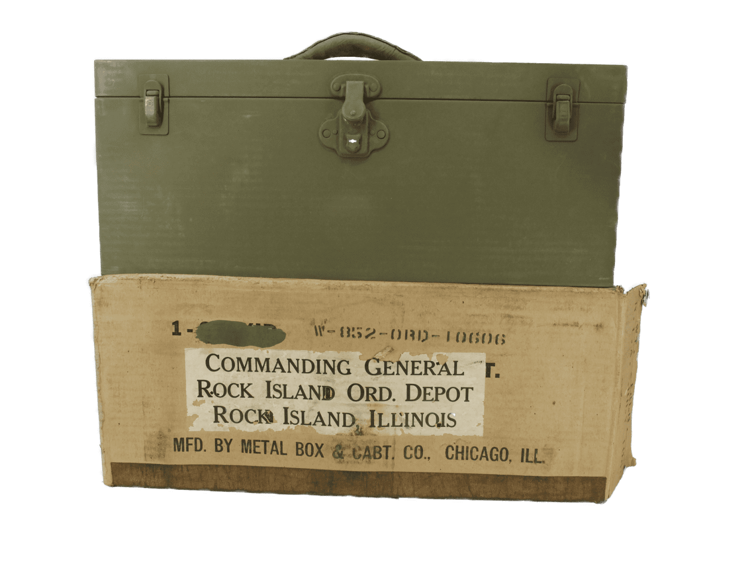 Us M6 tool box in original cardboard -1942 - Military Classic Memorabilia