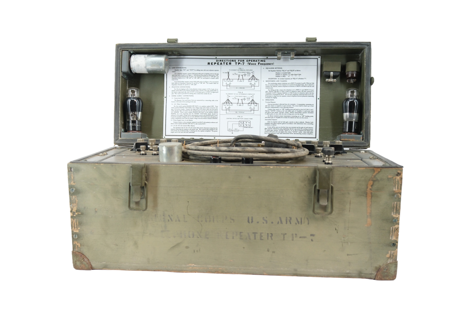 TP 7 US ARMY TELEPHONE REPEATER - Military Classic Memorabilia