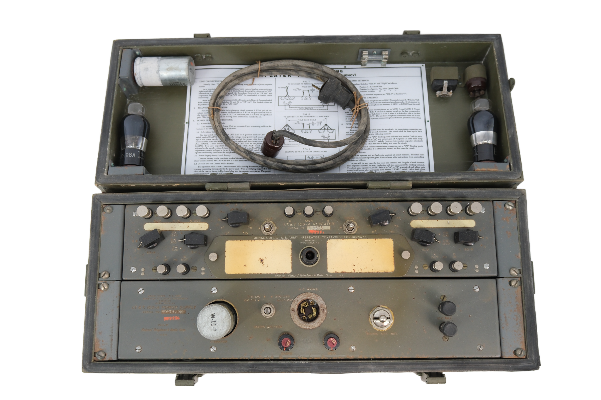 TP 7 US ARMY TELEPHONE REPEATER - Military Classic Memorabilia