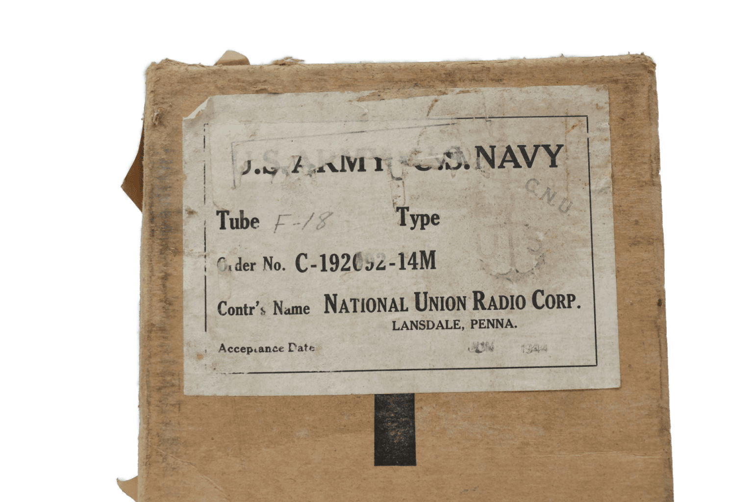 RADAR CATHODE RAY TUBE - US NAVY - Military Classic Memorabilia