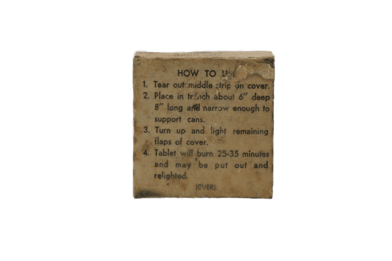 US ARMY "hot box" FUEL TABLET BOX - Military Classic Memorabilia