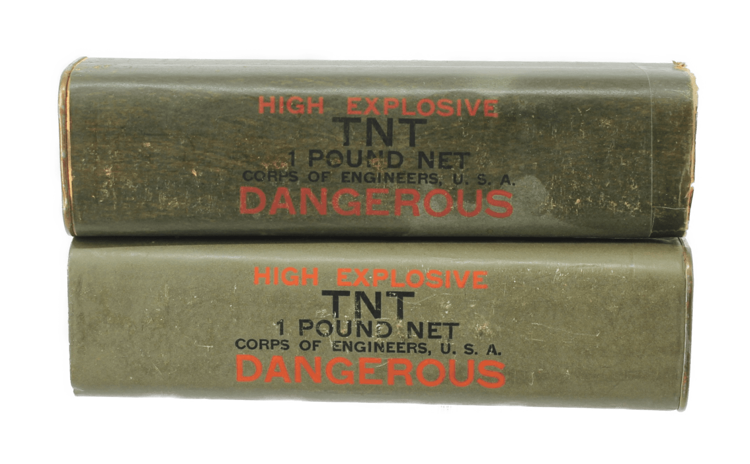 Block TNT 1 pound US Engineers - Military Classic Memorabilia